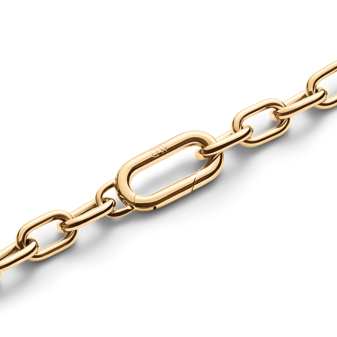 Crystal Link Necklace Gold | DW